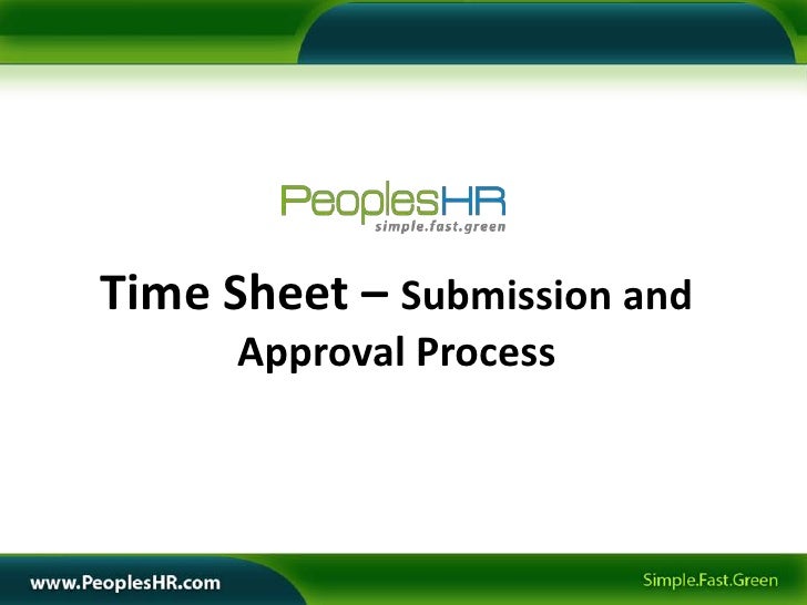 Time Sheet - Submit and Approve