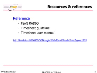 Timesheet trainingfor Project Leader FSOFT | PPT