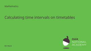Time interval calculation and lesson plan for year seven/eight.pptx