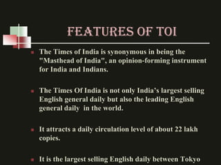 Times of india | PPTX