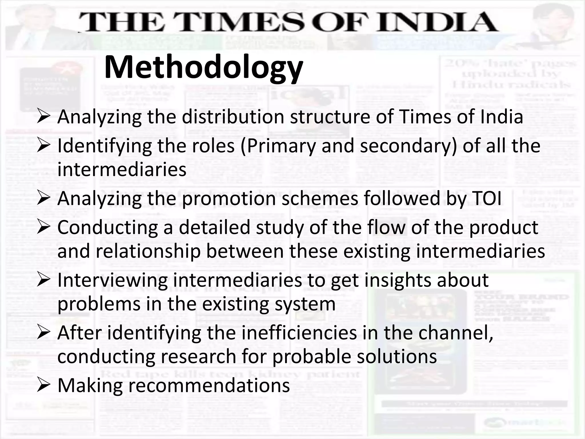Distribution Channel of The Times of India | PPTX