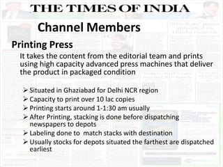 Distribution Channel of The Times of India | PPTX