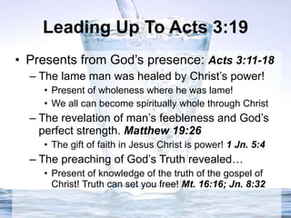 Times of refreshing | PPT