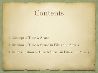 Time & Space in Films & Novels | PDF