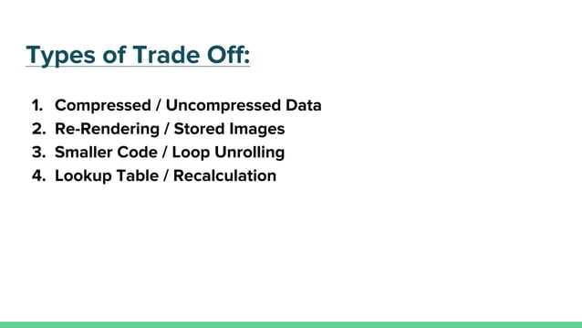 Time space trade off | PPTX | Programming Languages | Computing