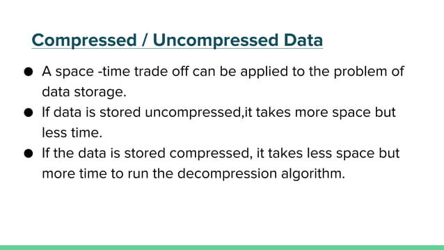 Time Space Trade Off Ppt