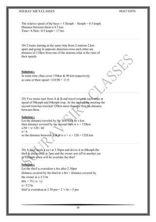 Time speed and idistance | PDF