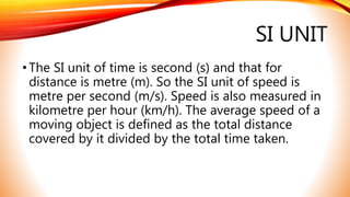 Time speed and motion | PPTX