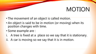 Time speed and motion | PPTX