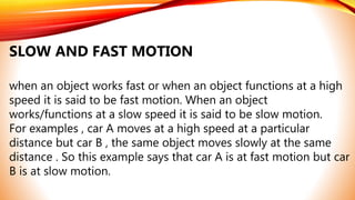 Time speed and motion | PPTX