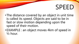 Time speed and motion | PPTX