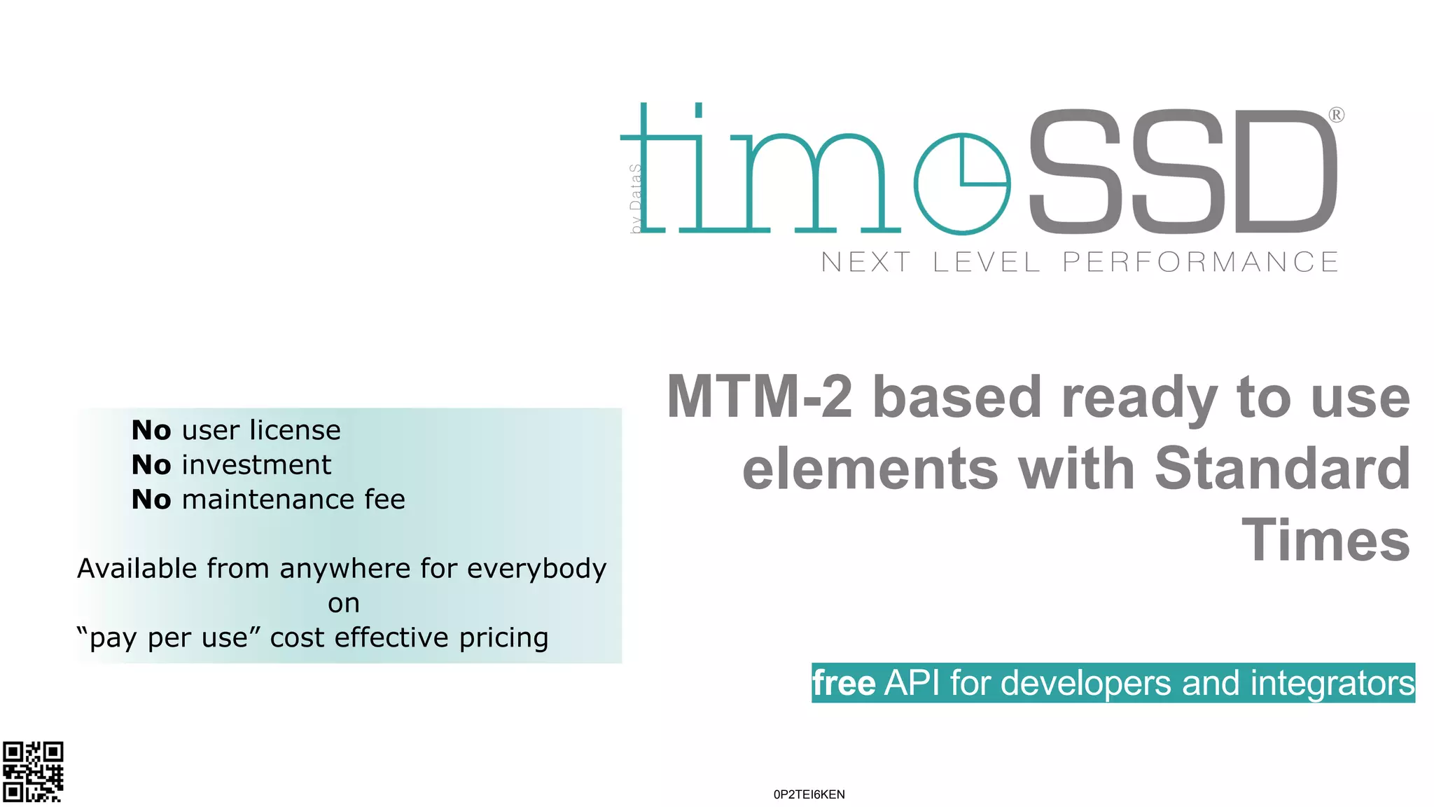 timeSSD® the MTM-2 based ready to use elements with Standard Times | PDF