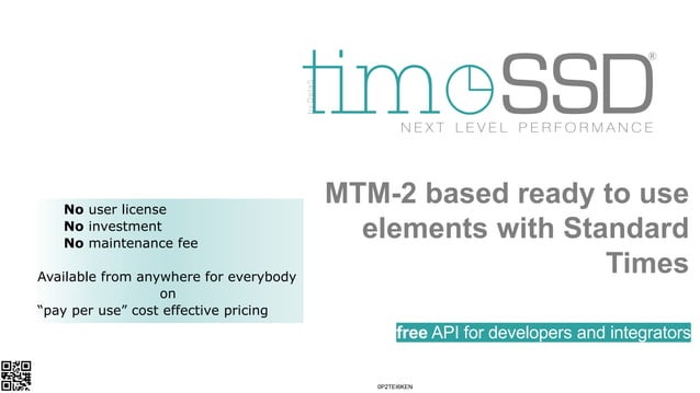 timeSSD® the MTM-2 based ready to use elements with Standard Times | PDF