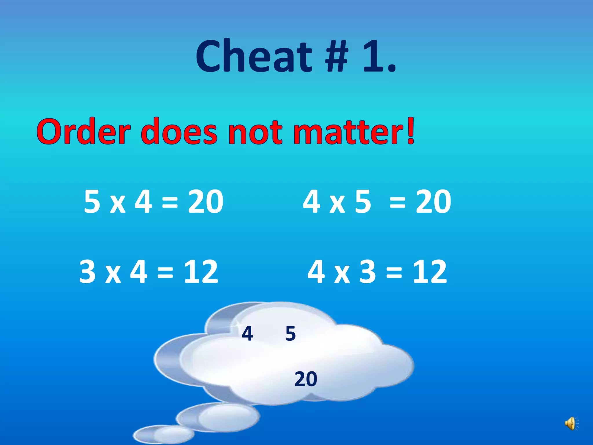 Times table cheats 2 | PPTX