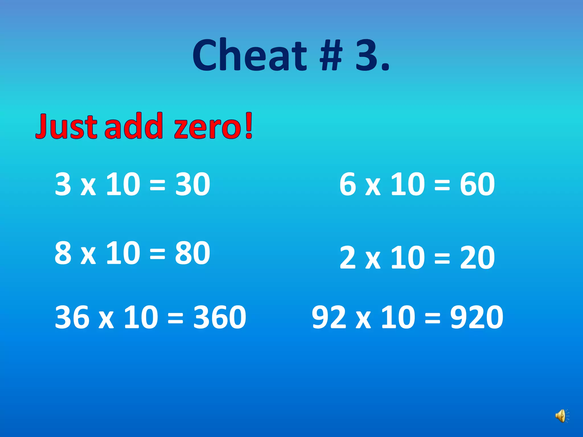 Times table cheats 2 | PPTX