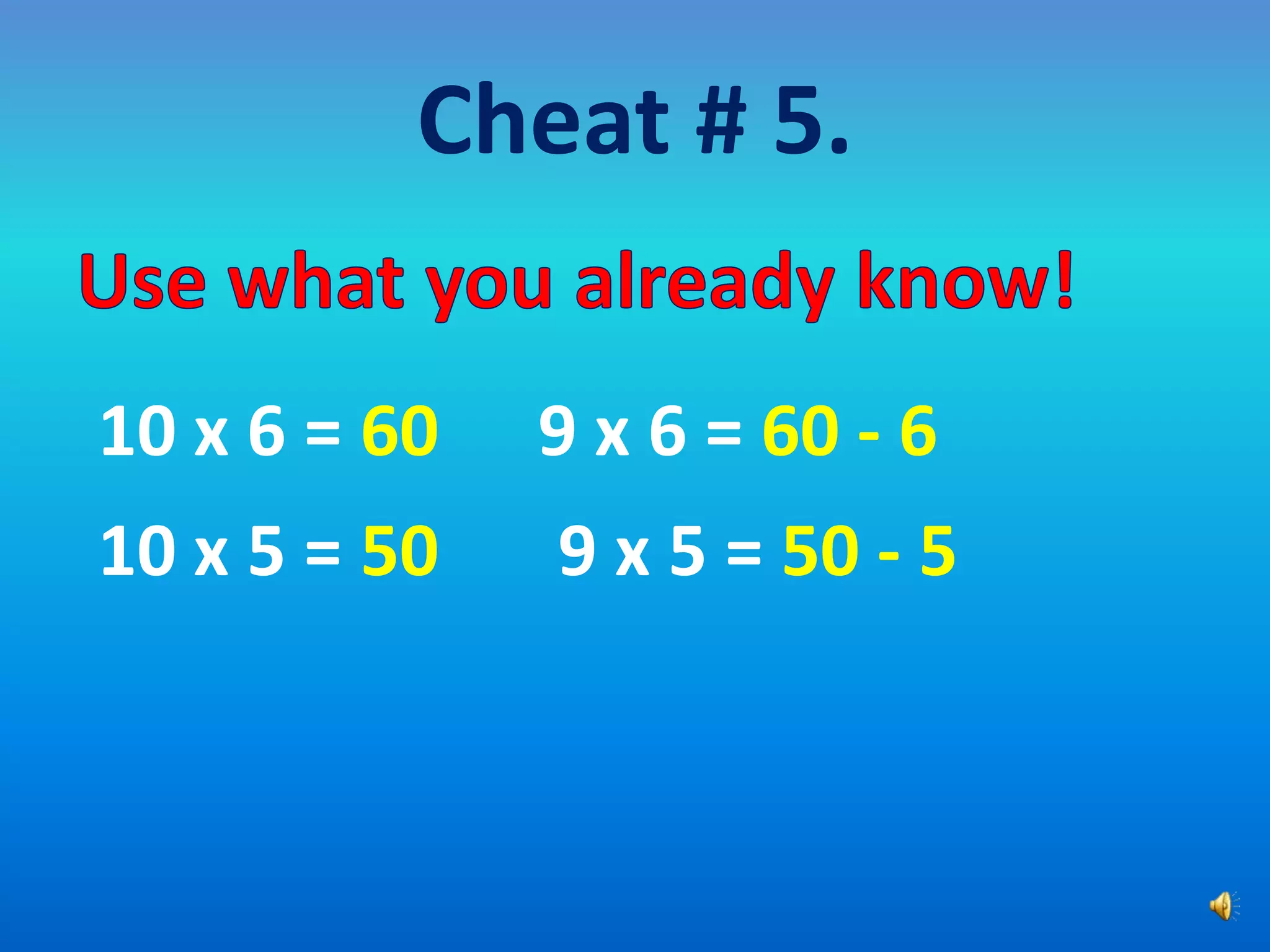 Times Table Cheats 2 Pptx