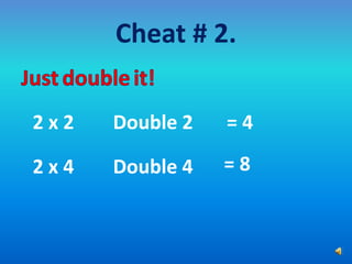 Times table cheats 2 | PPTX