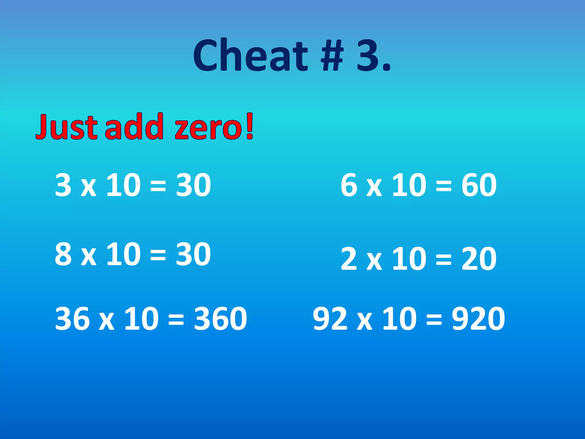 Times table cheats practice | PPSX