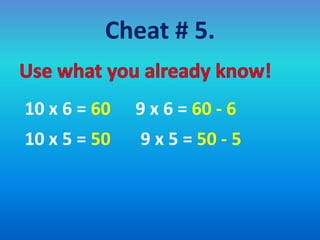 Times table cheats practice | PPSX