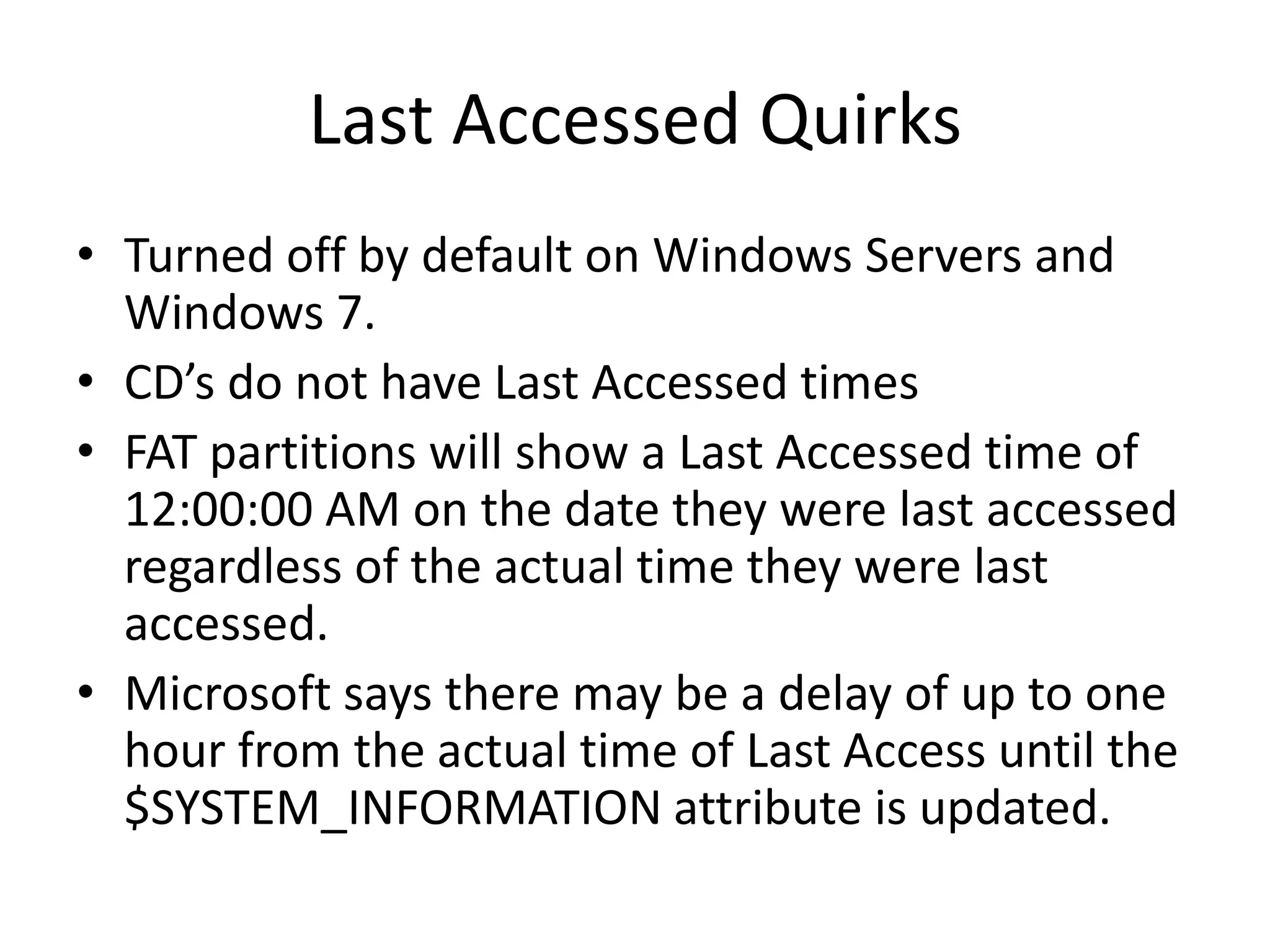 Time Stamp Analysis of Windows Systems | PPTX