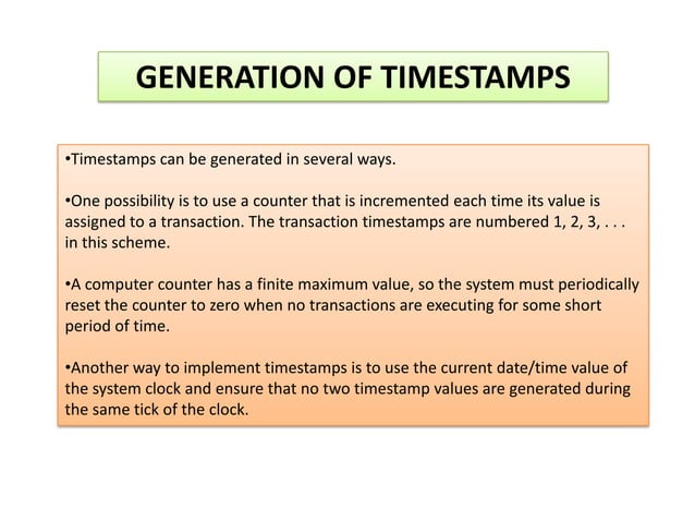 Timestamp protocols | PPTX