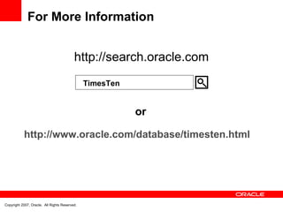TimesTen Overview | PPT