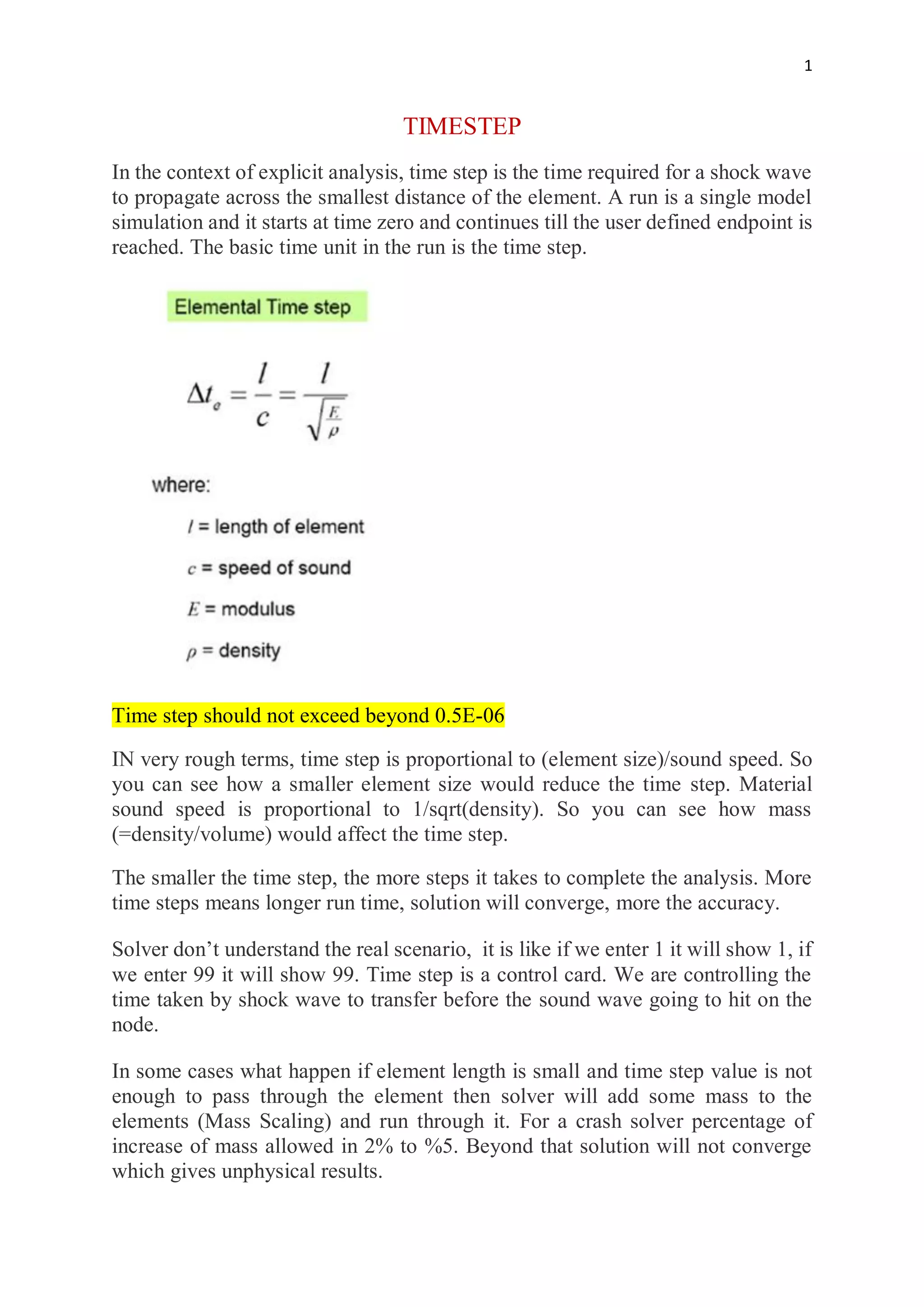 Crash Timestep Basics | PDF