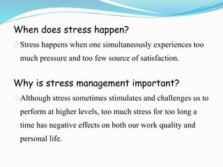 Time & Stress Management | PPTX | Medical Health