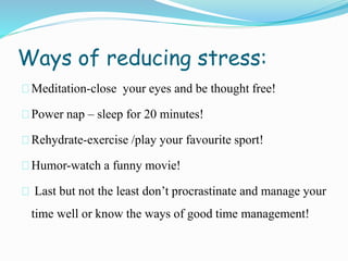 Time & Stress Management | PPTX | Medical Health