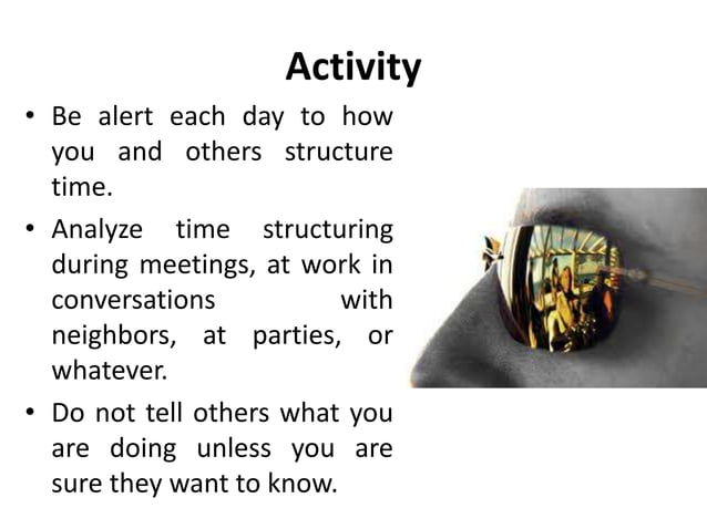 Time structuring - Transactional Analysis | PPTX