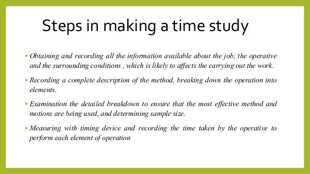 Time study