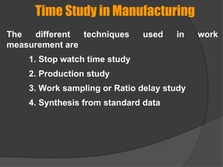 Time study.ppt automated production line | PPT