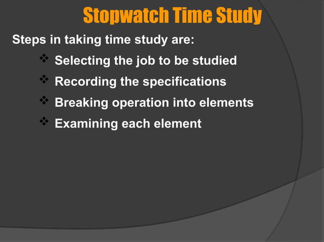 Time study.ppt automated production line | PPT