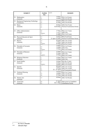 Timetable csec 2016 may-june final a410feb2015 edited | PDF