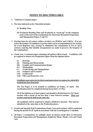 Timetable csec 2016 may-june final a410feb2015 edited | PDF