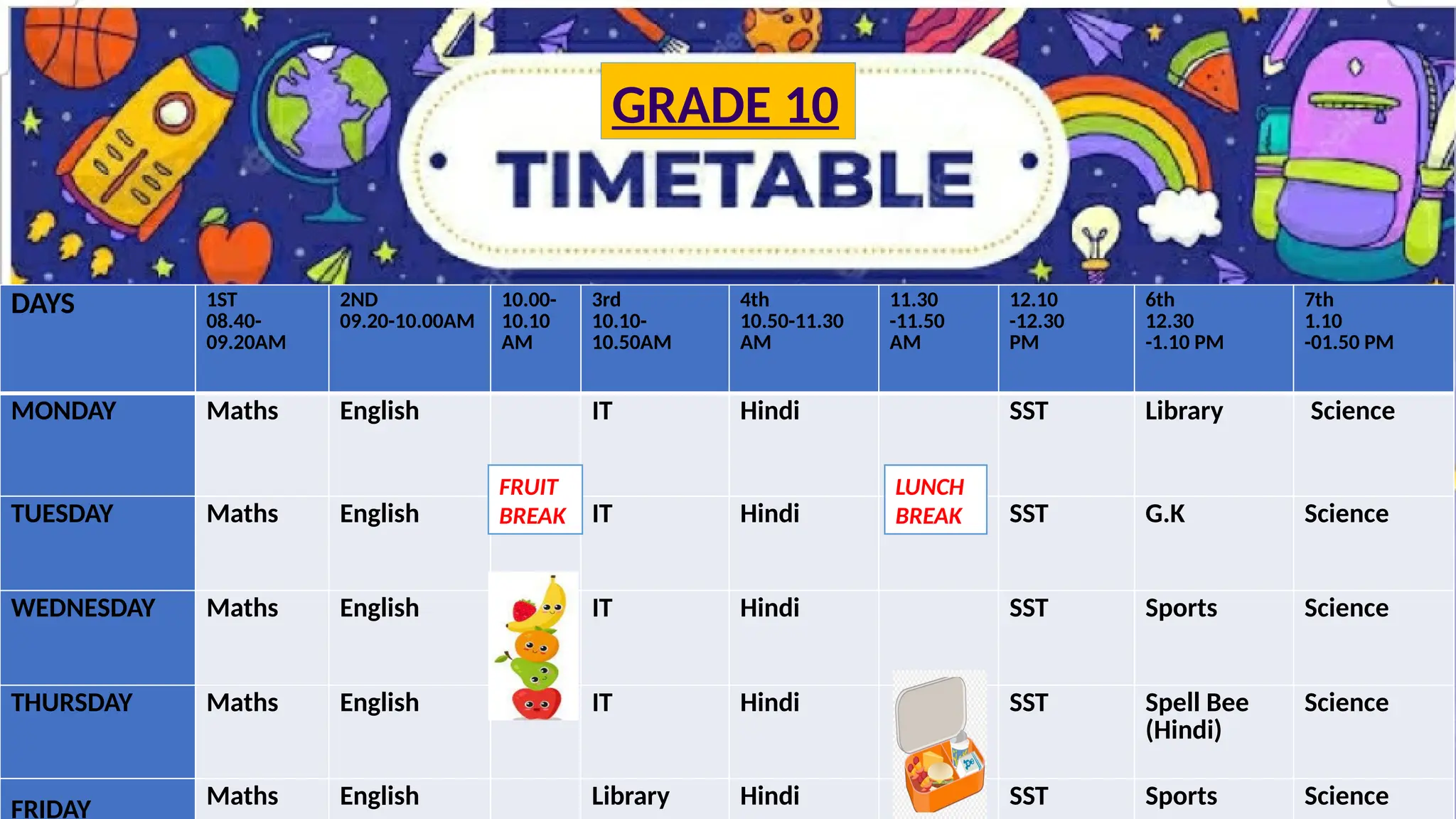 TIMETABLE SAMPLE OF ALL CLASSES 3-10.pptx