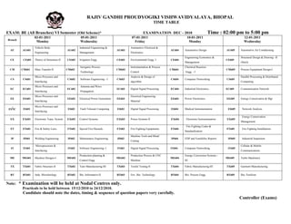 Time table dec 2010 be171110034427 | PDF