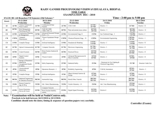 Time table dec 2010 be171110034427 | PDF