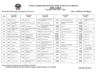 Time table dec 2010 be171110034427 | PDF