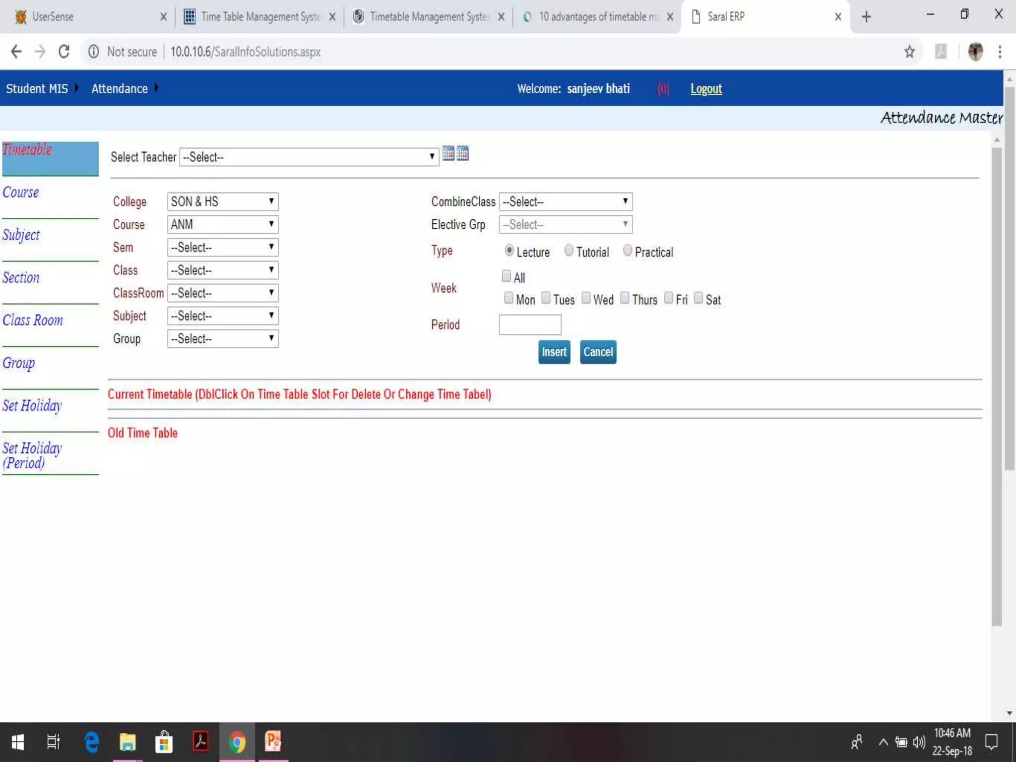 Time table management system | PPTX