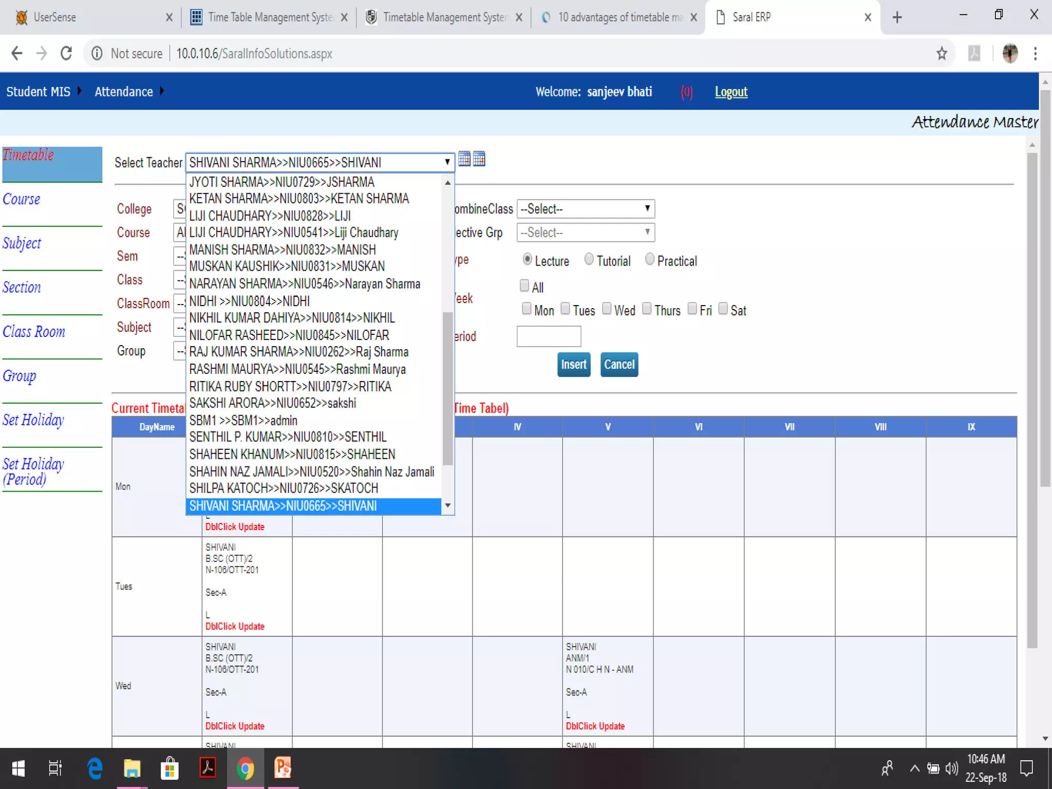 Time table management system | PPTX