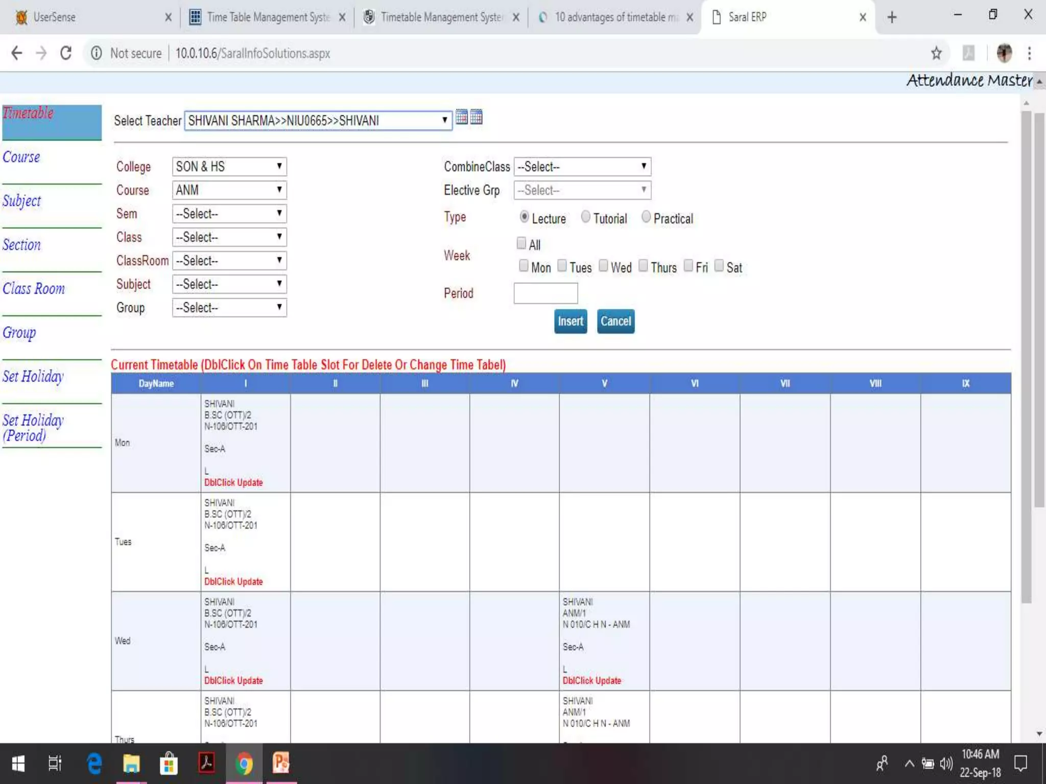 Time table management system | PPTX