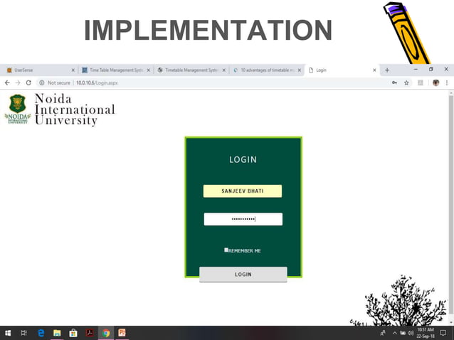 Time table management system | PPTX | Computing | Technology & Computing