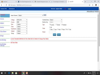 Time table management system | PPT
