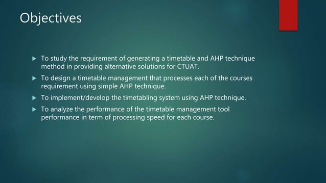 Timetable management system(chapter 3) | PPTX