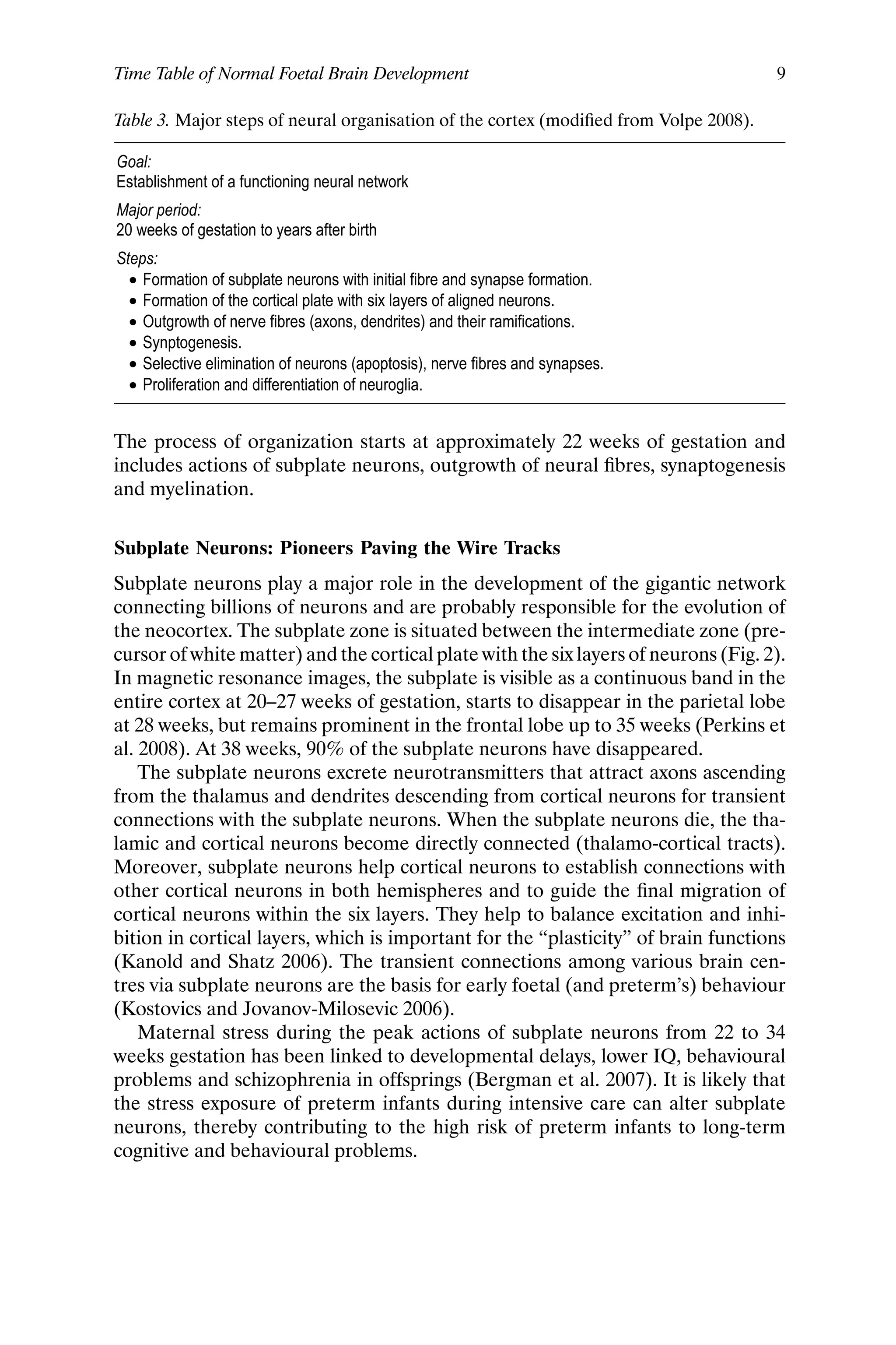 Time table of normal foetal brain development | PDF