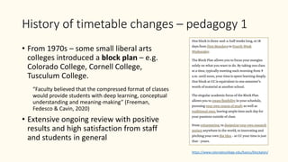 The Shape of the Timetable | PPTX