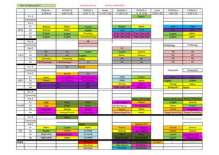 Time table term 3 19th jan.17