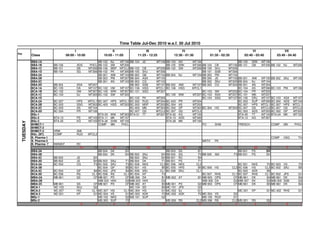 Time table wef_30_jul_2010 | PDF