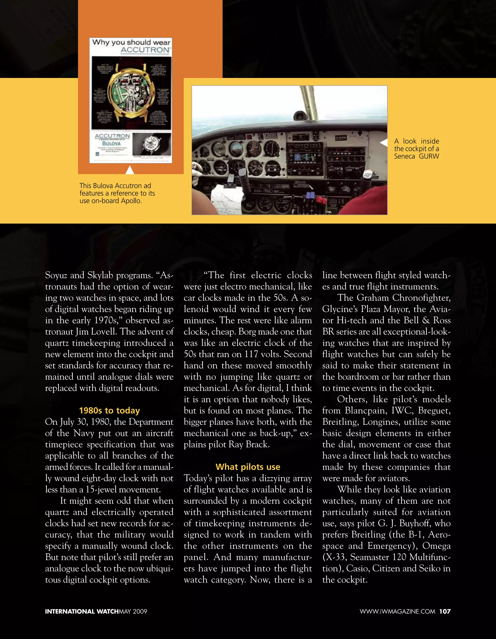 Time Takes Wing: A history of aviation watches | PDF